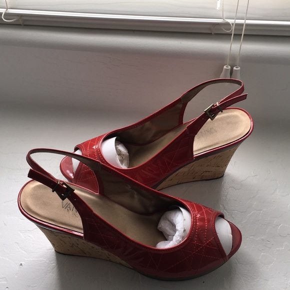 Vaneli | Shoes | Vaneli Red Denley Open Toe Sling 34 Inches | Poshmark